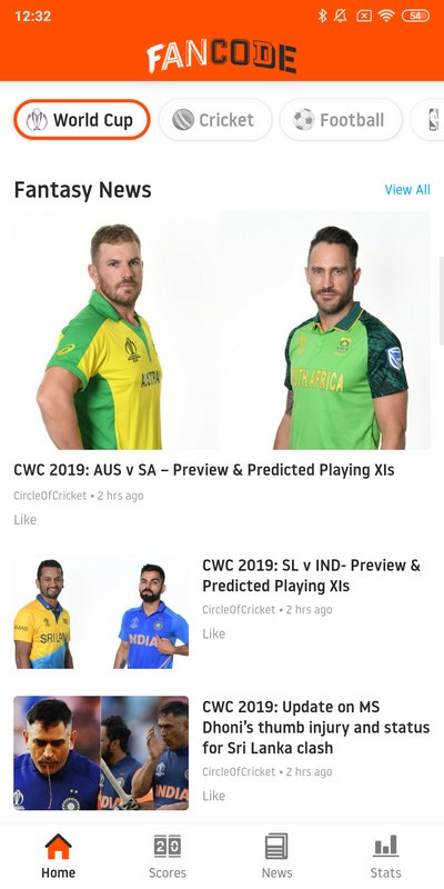 FanCode for Android Free Download