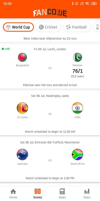 FanCode for Android Free Download