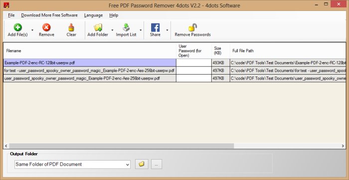 Pdf password remover tool store